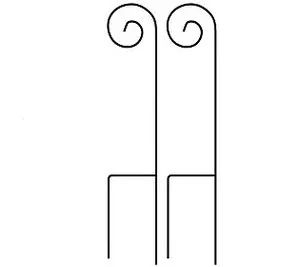 PURE GARDEN 35' Set Of 2 Shepherd Hooks - One-color