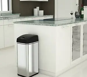 ITOUCHLESS 13-gallon Deodorizer Touchless Trash Can