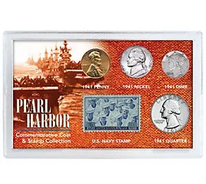 AMERICAN COIN TREASURES Pearl Harbor Coin & Stamp Collection - One-color
