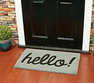 NATURE MATS BY GEO Hello! Doormat With Pvc Backing