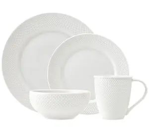 GODINGER Pique Plain 16 Piece Dinnerware Set