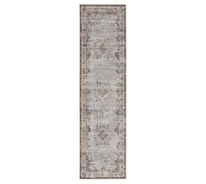 LINON Home Brooks 2'x8' Washable Decorative Non Slip Runner Rug - One-color