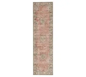 LINON Home Mac Washable 2'x8' Decorative Non Sl Ip Runner Rug - One-color