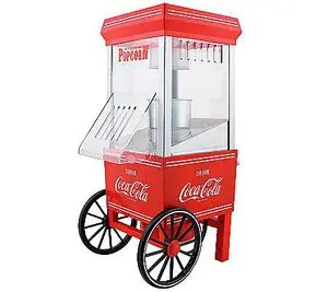 NOSTALGIA Coca-cola Series Hot Air Po Pcorn Maker - One-color