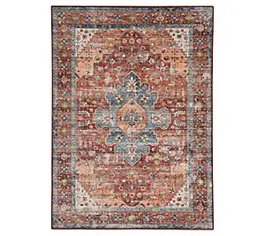 LINON Home Amias Washable 5'x7' Non-slip Decora Ive Rug - One-color