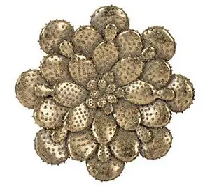 QVC R. Nest Antiqued Gold Cactu S Wall Plaque - One-color