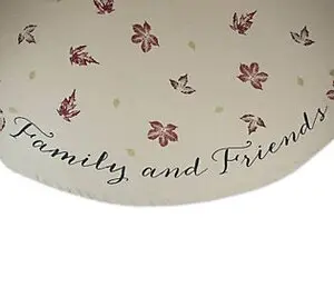 DESIGN IMPORTS Rustic Leaves Printed Tablecloth 70' Round