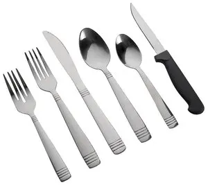 Gibson Palmore Plus 24-piece Flatware Set W/ 4steak Knives - One-color