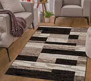 SUPERIOR Contemporary Geometric Patchwork 8x10 Rea Rug