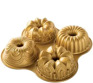 NORDICWARE Premier Gold Bundt Quartet Pan - One-color