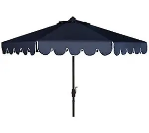 SAFAVIEH Venice 11' Round Crank Umbrella By - One-color