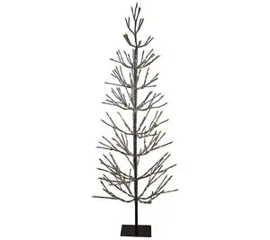 NORTHLIGHT 6' Pre-lit Led Brown Tree With Icicle Clear Lights - One-color