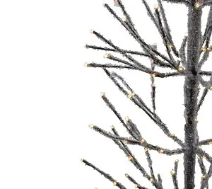 NORTHLIGHT 6' Pre-lit Led Brown Tree With Icicle Clear Lights