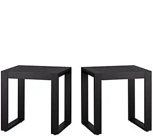 REAL FLAME Set Of 2 Outdoor Baltic End Tables - One-color