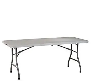 OFFICE STAR 6' Resin Center Fold Table By - One-color