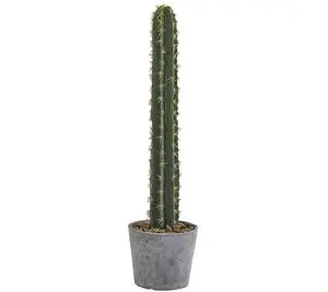 NEARLY NATURAL 41' Lifelike Cactus In Concrete Planter Near Ly Natural - One-color