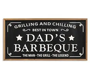 GERSON INTERNATIONAL 31.5'l Wood Engraved Bbq Wall Sign Gerson Co - One-color