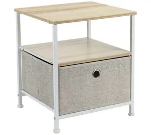 SORBUS Nightstand 1-drawer Shelf Storage - One-color