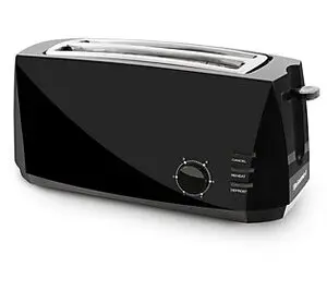 ELITE Gourmet 4 Slice Long Slot Cool Touch Toas Ter - One-color