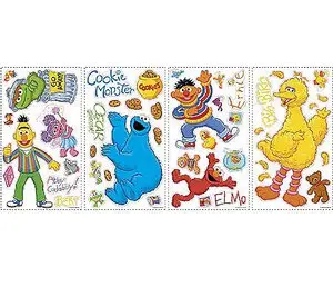 ROOMMATES Sesame Street Wall Decals - One-color