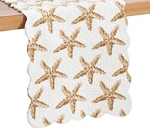 VALERIE PARR HILL 14' X 51' Sandbridge Stars Table Runner Vale Rie - One-color