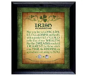AMERICAN COIN TREASURES Irish Blessing With Two Three-pence Wall Frame - One-color