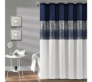 LUSH DECOR Night Sky Shower Curtain 72' X 78' Lush Deco R - One-color