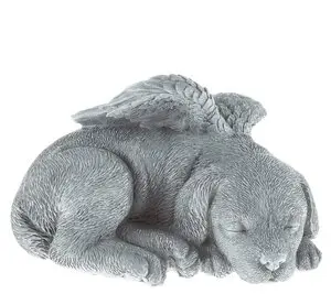 PURE GARDEN Sleeping Angel Dog Memorial Statue - One-color