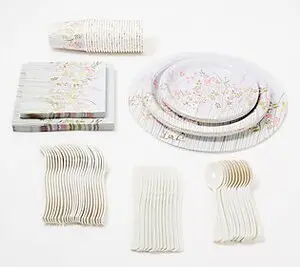DESIGNING DINING 168-pc Disposable Celebration Dinnerware Set