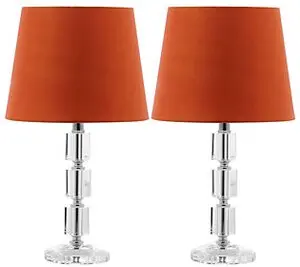 SAFAVIEH Set Of 2 Erin Crystal Cube Lamps - One-color