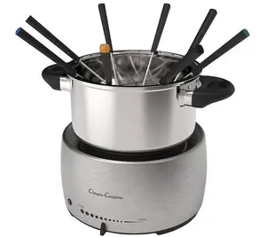 CLASSIC CUISINE Stainless Steel Fondue Pot Set - Silver