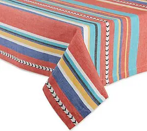 DESIGN IMPORTS 52x52 Verano Stripe Tablecloth - One-color