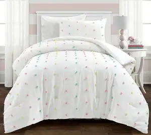 LUSH DECOR Rainbow Tufted Dot Tw/twxl Set - One-color