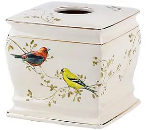 AVANTI LINENS Gilded Birds Tissue Cover - One-color