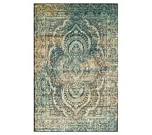 SUPERIOR Contemporary Distressed Medallion 8x10 Area Rug - One-color
