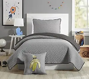 QVC Urban Playground Coty Twin Quilt Set 2-piece - One-color