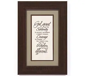 JAMES LAWRENCE COMPANY James Lawrence Serenity Prayer Framed Wall Art - One-color