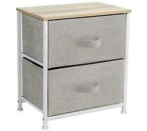 SORBUS Nightstand With 2 Drawers - One-color
