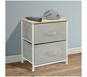 SORBUS Nightstand With 2 Drawers