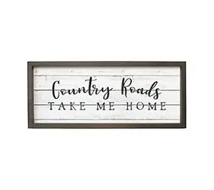 SINCERE SURROUNDINGS Country Roads Framed Wall Art - One-color