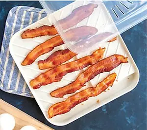 NORDICWARE Slanted Bacon Tray With Lid