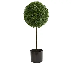 NEARLY NATURAL 2.5' Boxwood Ball Artificial Topiary Nearly Atural - One-color