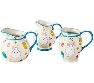 TEMP-TATIONS Seasonal Set Of 3 Mini Pitchers - One-color
