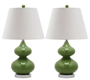 SAFAVIEH Set Of 2 Eva Double Gourd Table Lamps - One-color