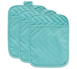 DESIGN IMPORTS Set Of 3 Quilted Potholders - One-color