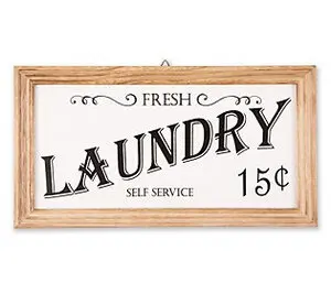 QVC Farmhouse Laundry Sign - One-color