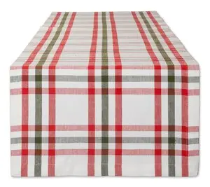 DESIGN IMPORTS 14' X 108' Nutcracker Plaid Tabl E Runner