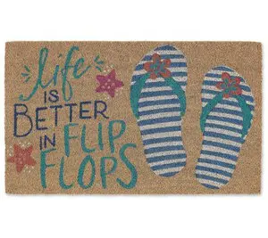 DESIGN IMPORTS Flip Flop Life Doormat