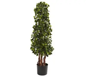 NEARLY NATURAL 3.5' English Ivy Topiary By - One-color