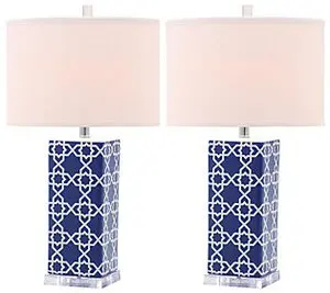 VALERIE PARR HILL Set Of 2 Quatrefoil Table Lamps Valerie - One-color